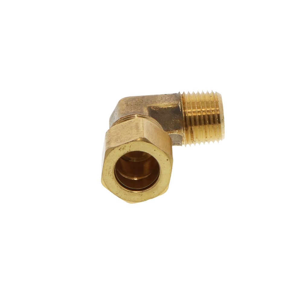 Brass Compression Elbow - 3/8 compression x 1/2 MPT – North American Rain Systems