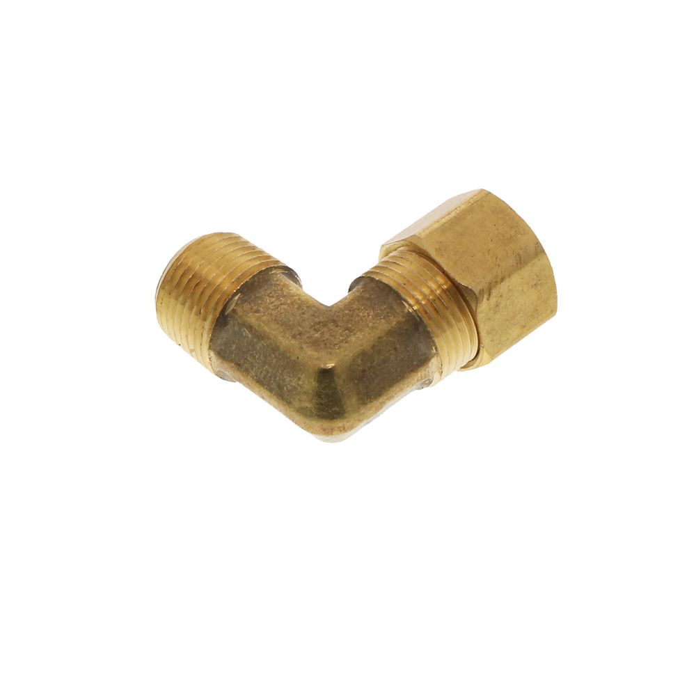 Brass Compression Elbow - 3/8 compression x 1/2 MPT – North American Rain Systems