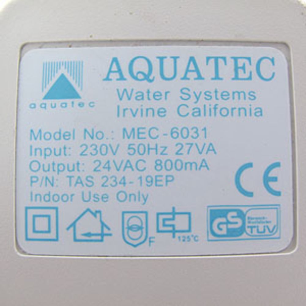 Aquatec 6800 Series Transformer 230VAC/24VAC 800mA (Europe) – North ...