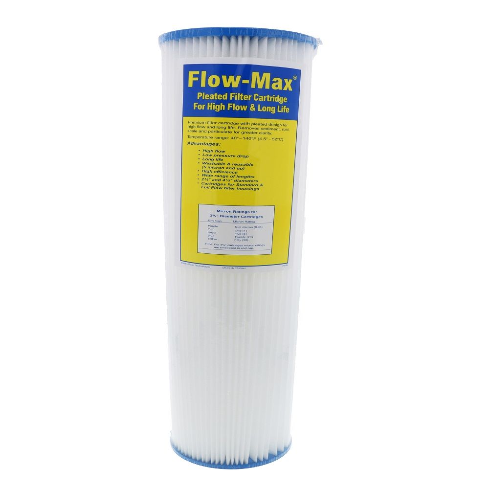 10" × 4-1/2" BB Flow-Max Pleated - 1 Mic Filter – North American Rain ...