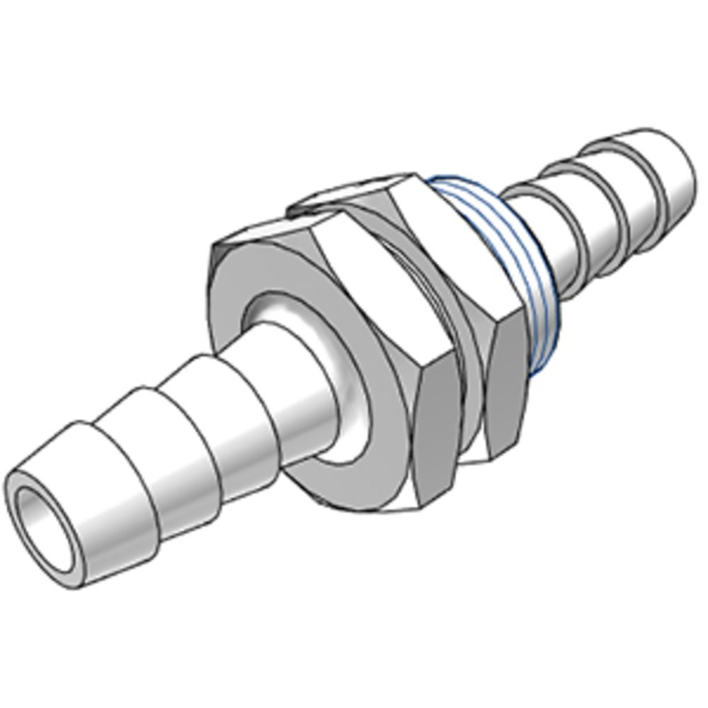 Colder BHU2204 1/4 Hose Barb X 1/4 Hose Barb Panel Mount Union – North ...