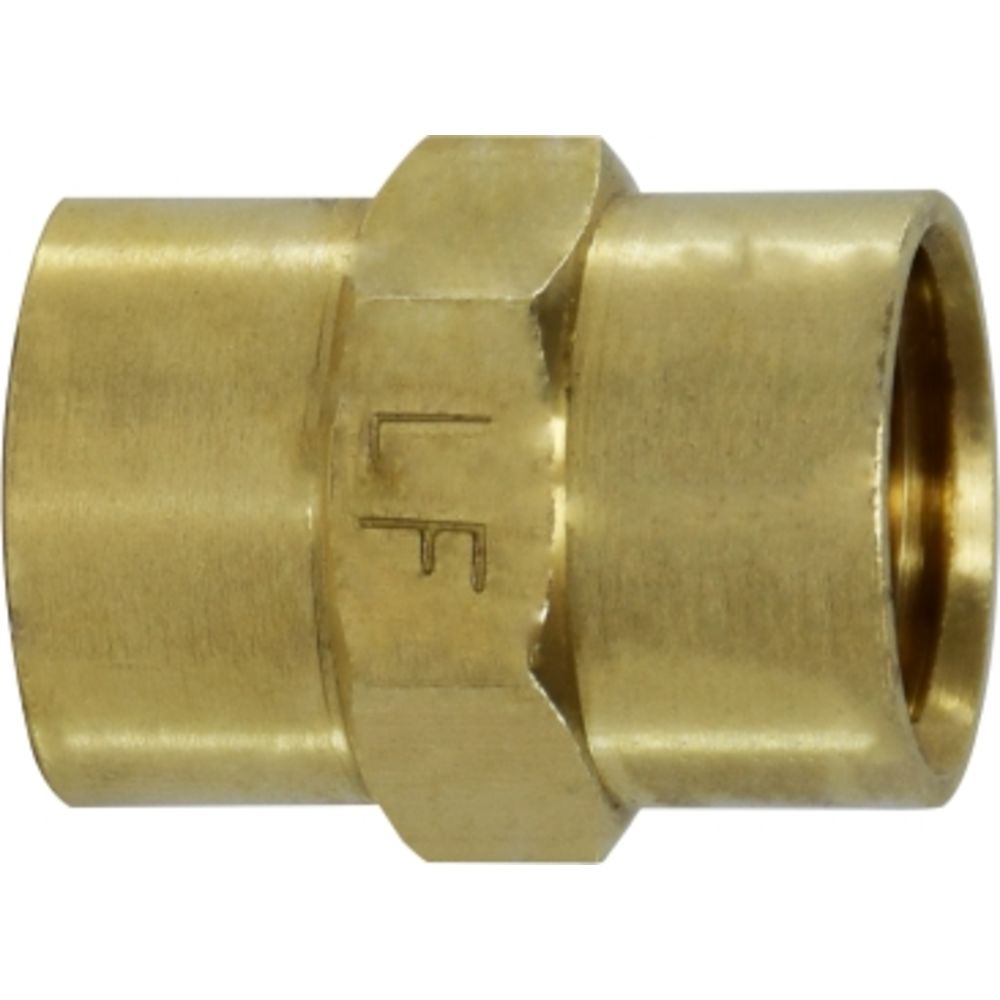 Brass LF 7103 1/4" Coupling – North American Rain Systems