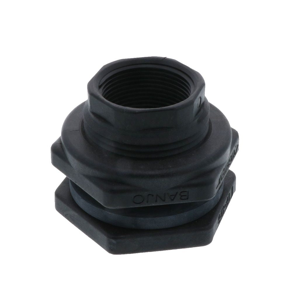 Banjo 1.25" Polypropylene Bulkhead Tank Fitting with EPDM Gaskets ...
