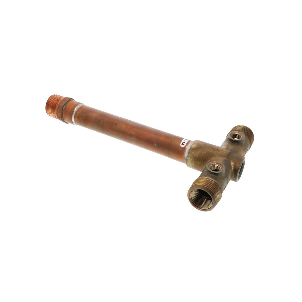 Brass Tank Cross 1" x 3/4" x 10" w/ 2 Taps – North American Rain Systems