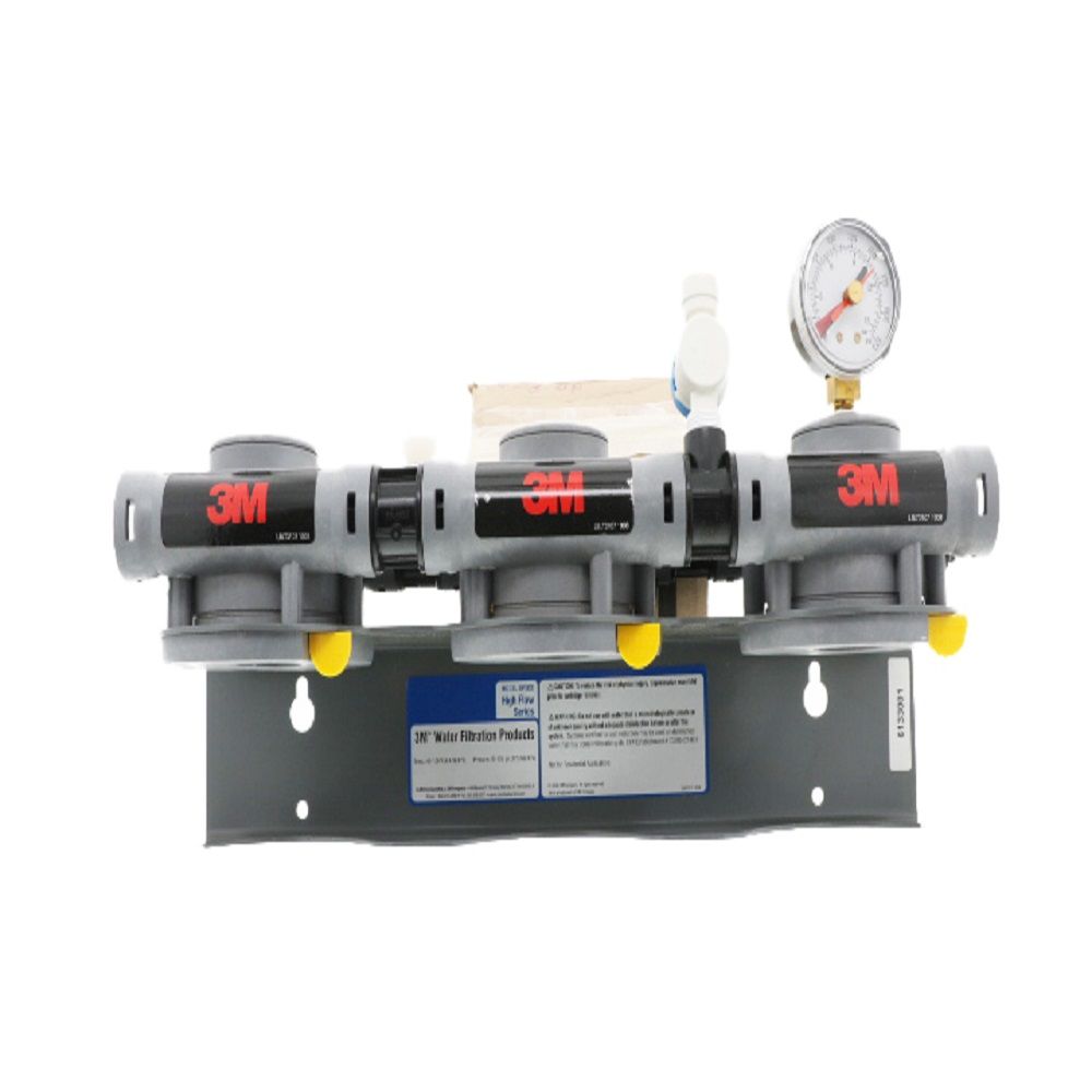 3M Water Filtration DP3 3/4" MNPT Inlet & Outlets, Triple Head, Dual O ...