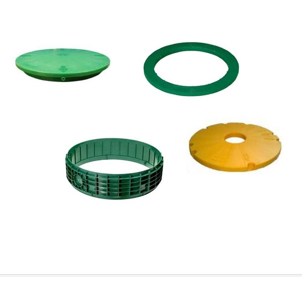 24x6 Inch Tuf-Tite FOUR PIECE Bundle - 24x6 riser, 24 inch flat lid, 2 ...